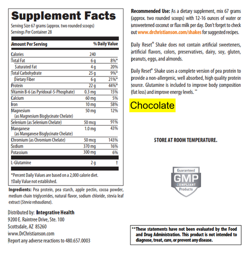 Daily Reset Shake: Resistant Starch Protein Shake